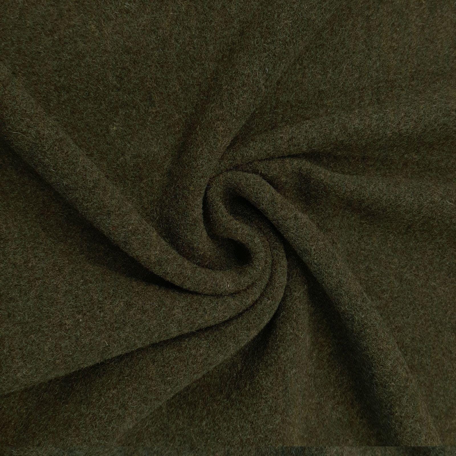 100% Pure Wool Fabric in Olive Green Color. - Etsy