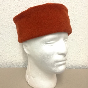 Cap Crafted in Orange Wool Fabric for Medieval Reenactment. - Etsy