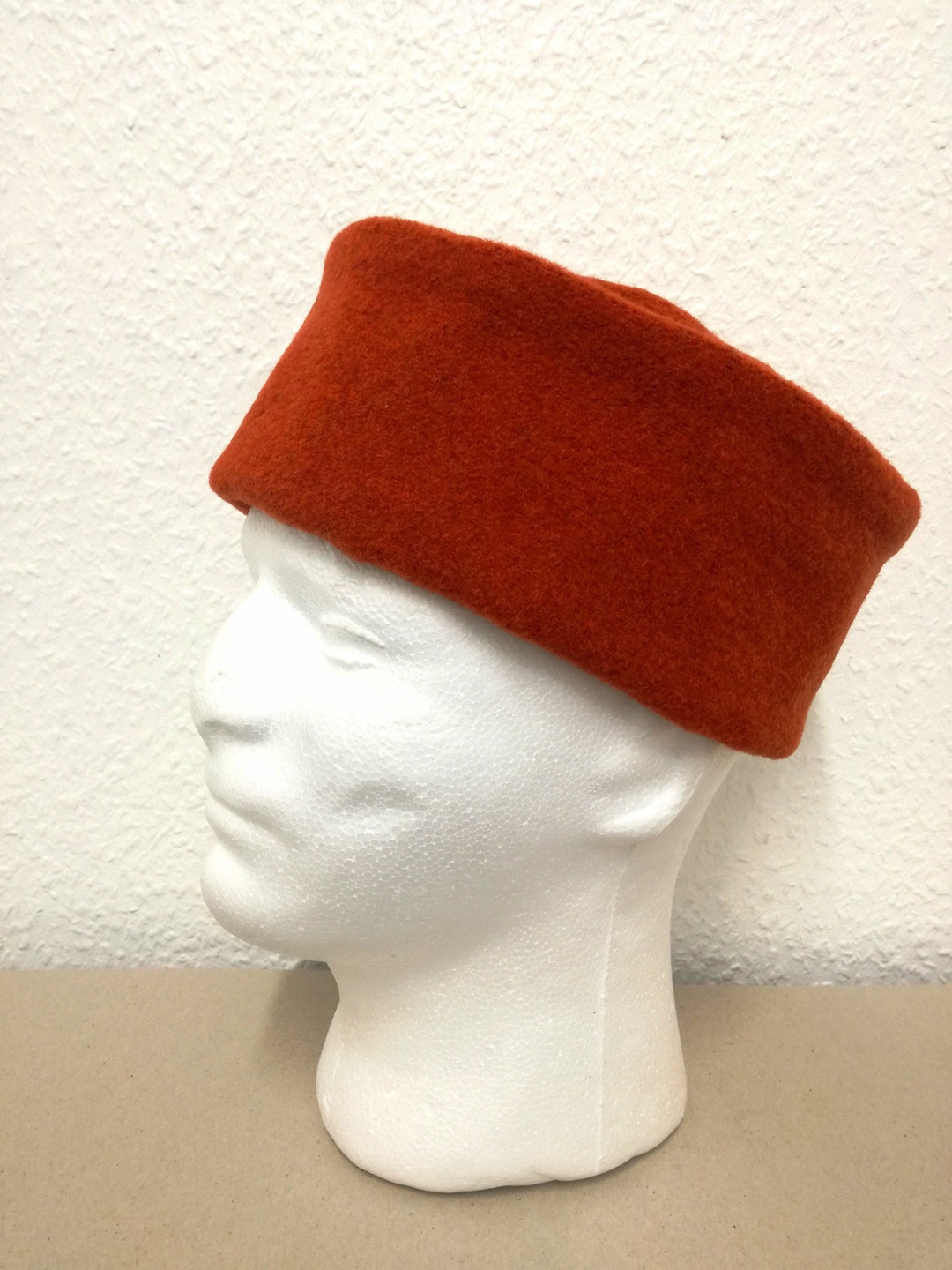 Cap Crafted in Orange Wool Fabric for Medieval Reenactment. - Etsy