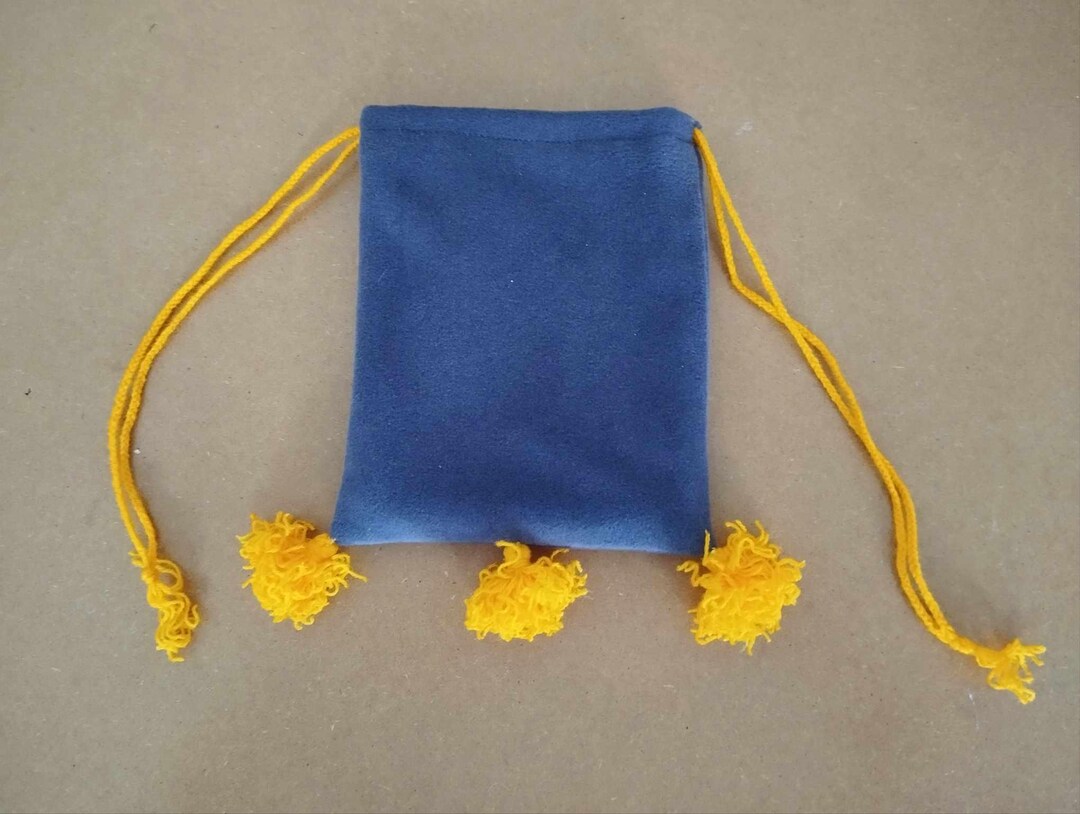 Medieval Purse for Historical Re-enactment Made in Purple Wool Fabric ...