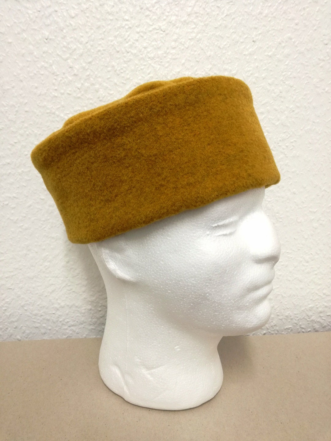 Cap Crafted in Mustard Wool Fabric for Medieval Reenactment. - Etsy