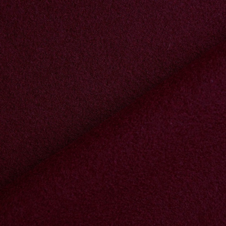 100% pure wool fabric in wine color. | Etsy