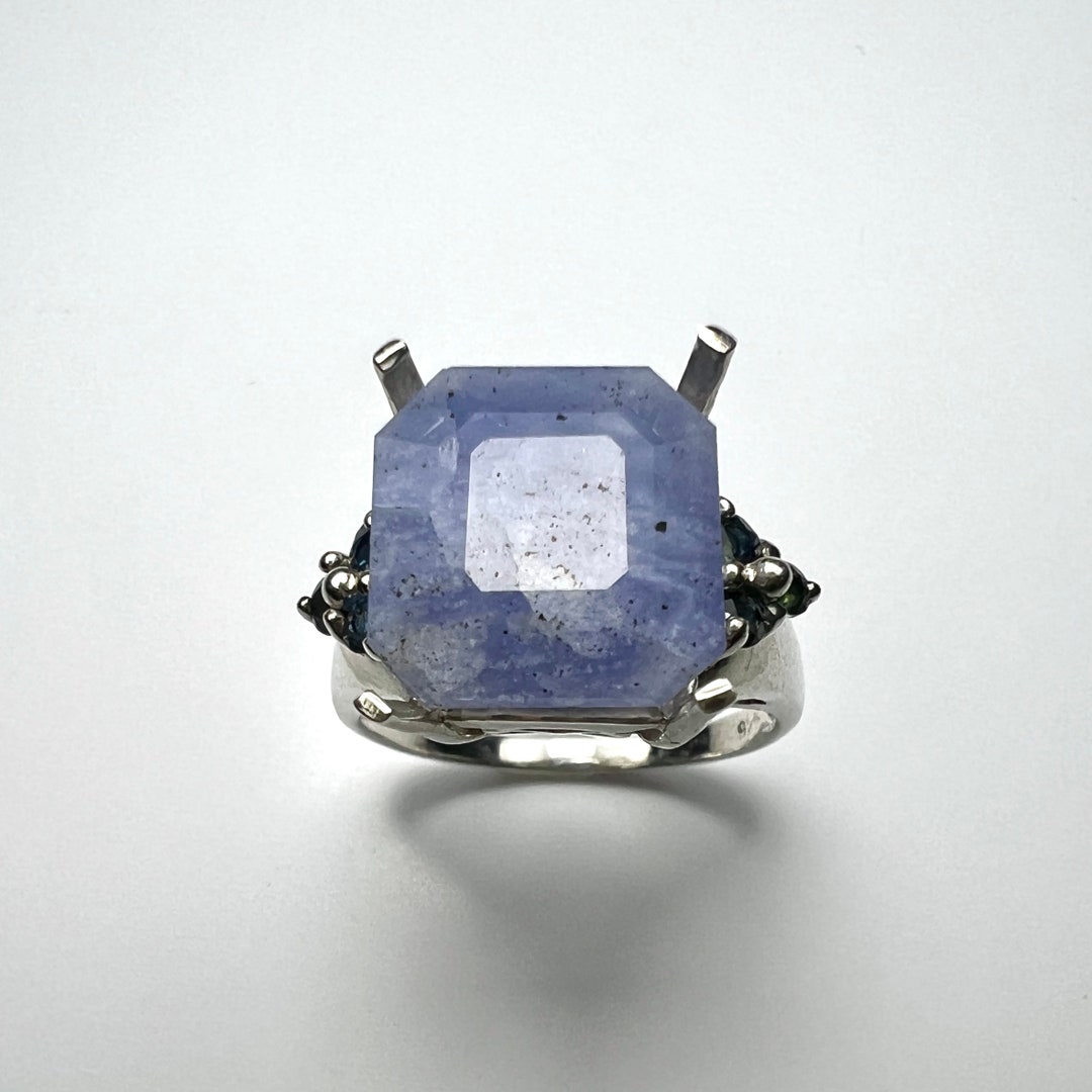 RARE 5.25ct Natural Hackmanite FLUORESCENT Sterling 925 Silver Platinum ...