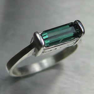 Certified 1ct Natural Indicolite Green Blue Tourmaline East West 925 ...