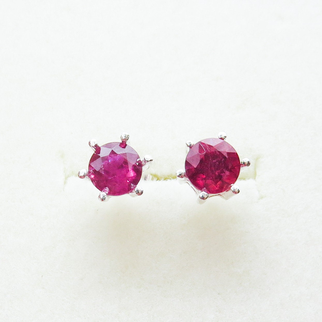 Certified 1.4cts Natural Red Ruby Sterling 925 Silver 9ct 14k 18k ...