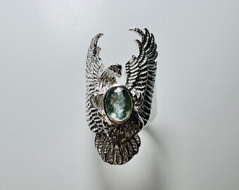 18k Gold Eagle Ring - Etsy