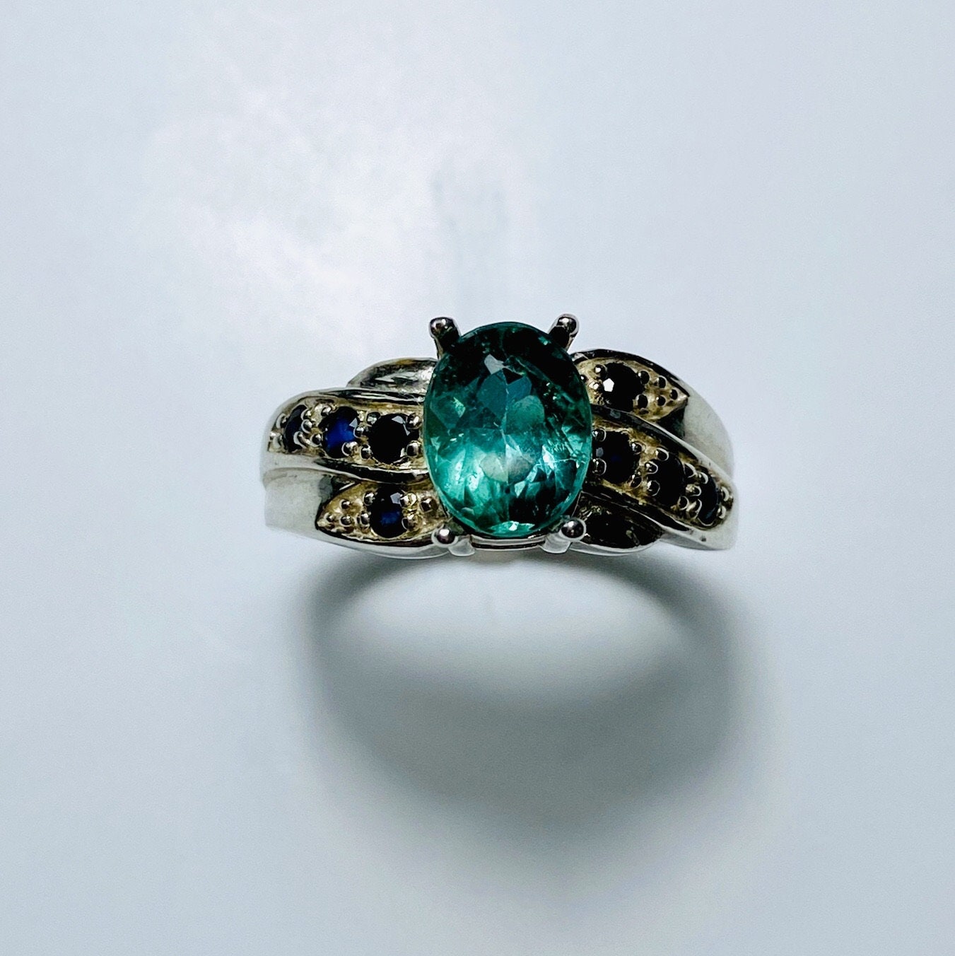 1.75ct Natural Indicolite Tourmaline blue green 925 Silver | Etsy