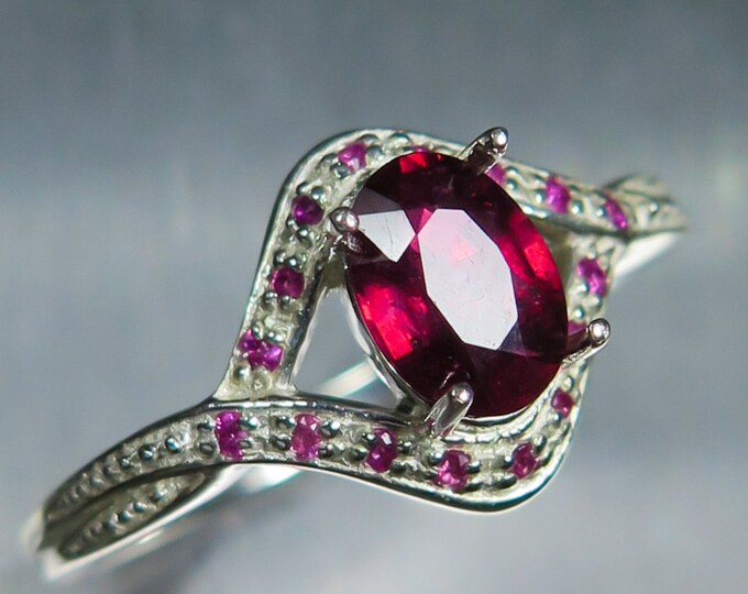 1ct Natural Ruby Pigeon Blood Red 925 Silver Engagement Ring All Sizes ...