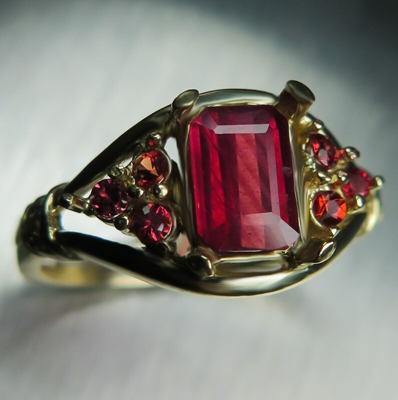 Certified 1.3ct Natural Red Ruby Octagon Cut 9ct 14k 18k 22k - Etsy
