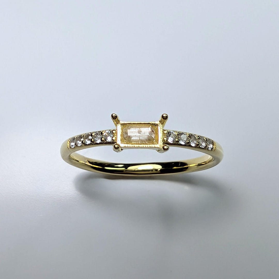 0.09ct RARE Naturaljeremejevite Light Cream White 925 Sterling Silver Platinum 9ct 14k 18k 375 585 750 Yellow White Rose Gold Ring Etsy