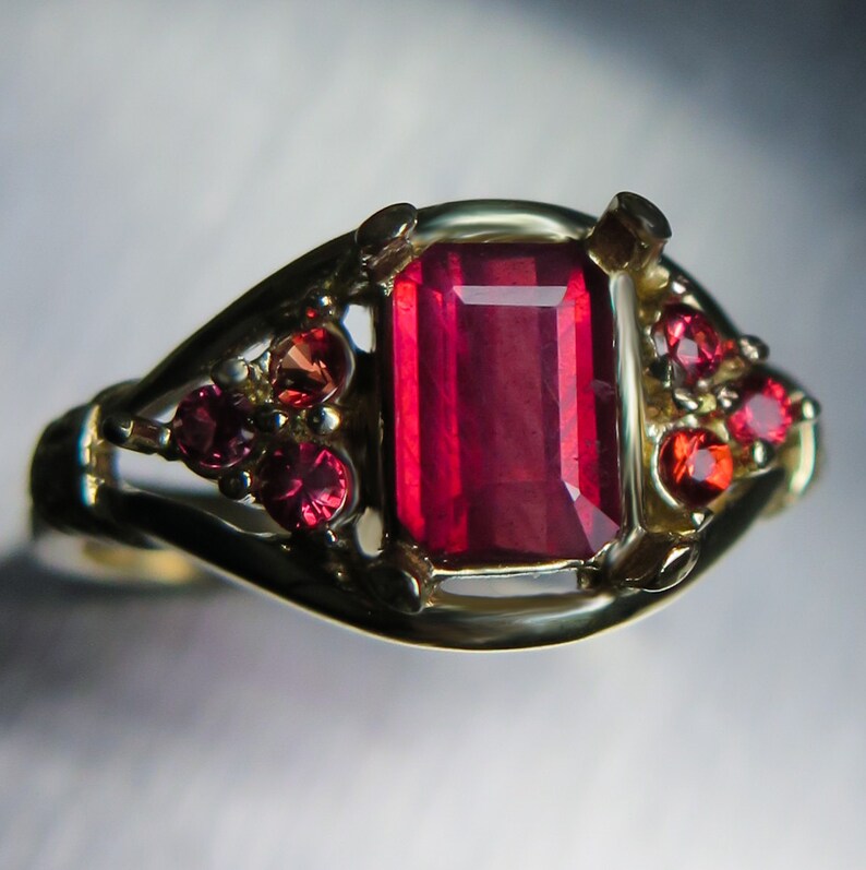 Certified 1.3ct Natural Red Ruby Octagon Cut 9ct 14k 18k 22k - Etsy