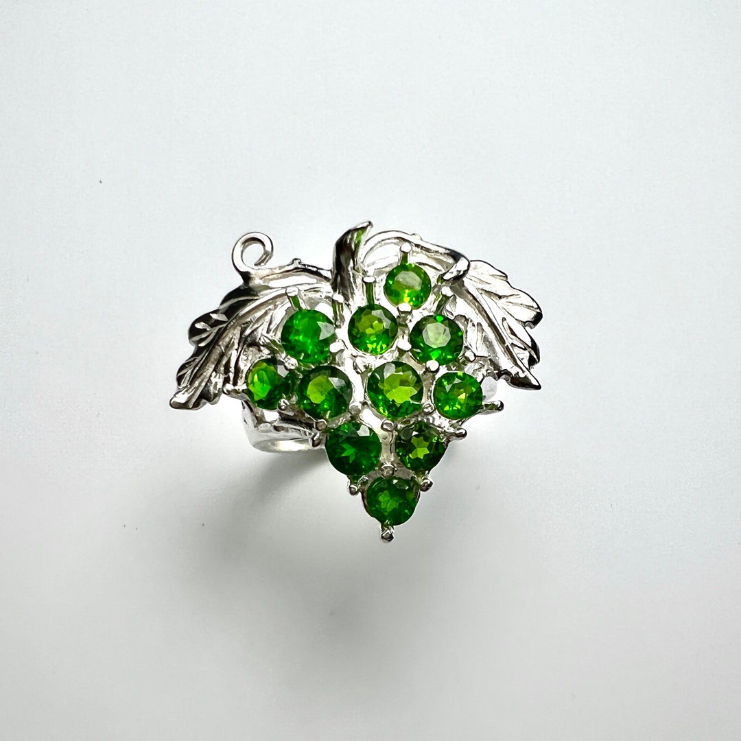 Anillo de compromiso con uva rosa blanca y amarilla, en plata 925 con ...