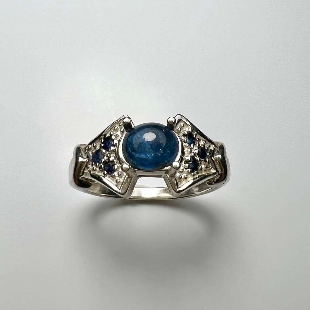 Certified 1.15ct Rare Natural Dark Blue Gahnite 925 Sterling Silver 9ct ...