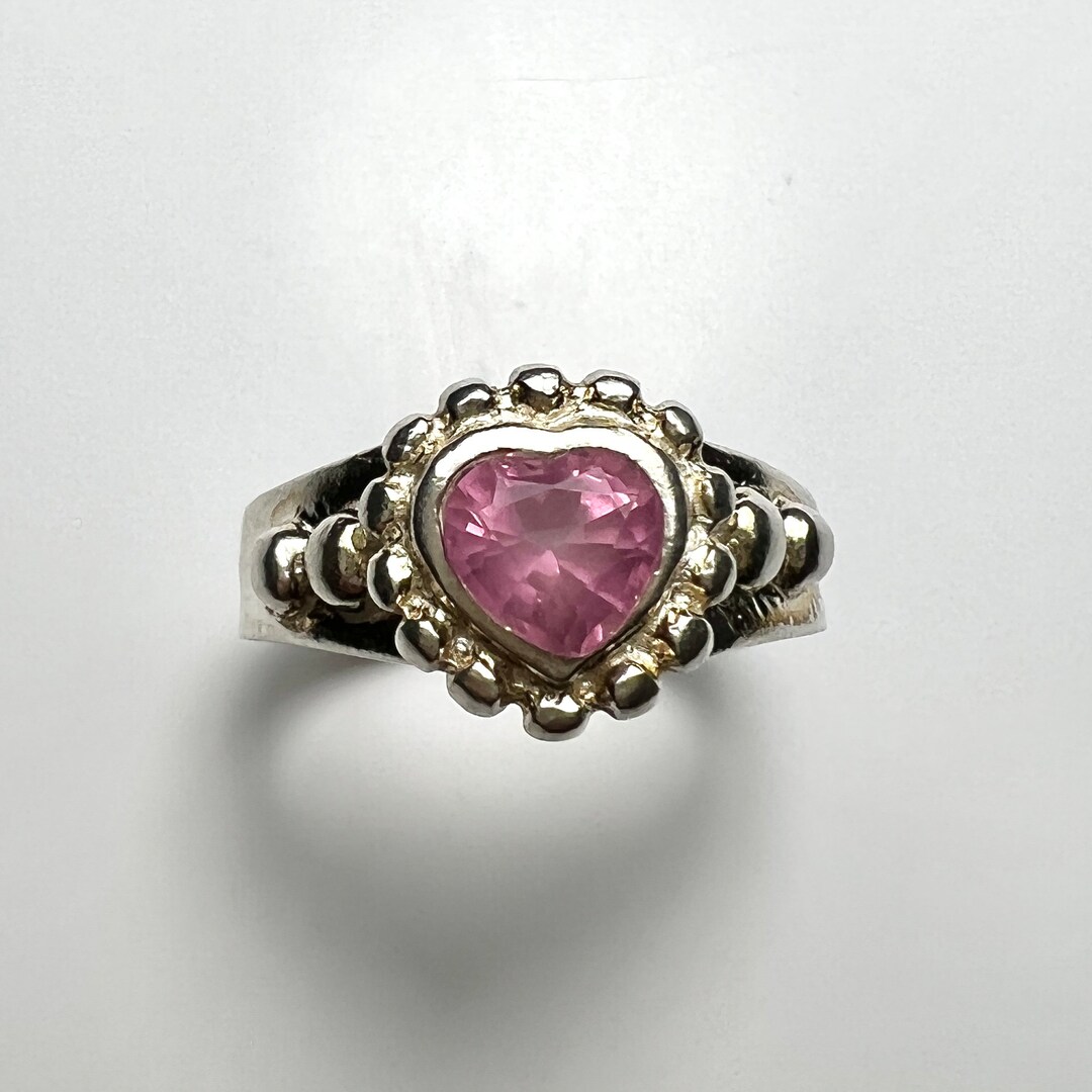 Certified Natural Pink Spinel Heart 925 Sterling Silver, 9ct 14k 18k ...