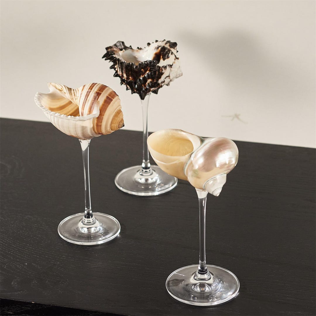 Customised Seashell Wine Glasses, Wedding Shell Wine Glass, Pink Girls ...