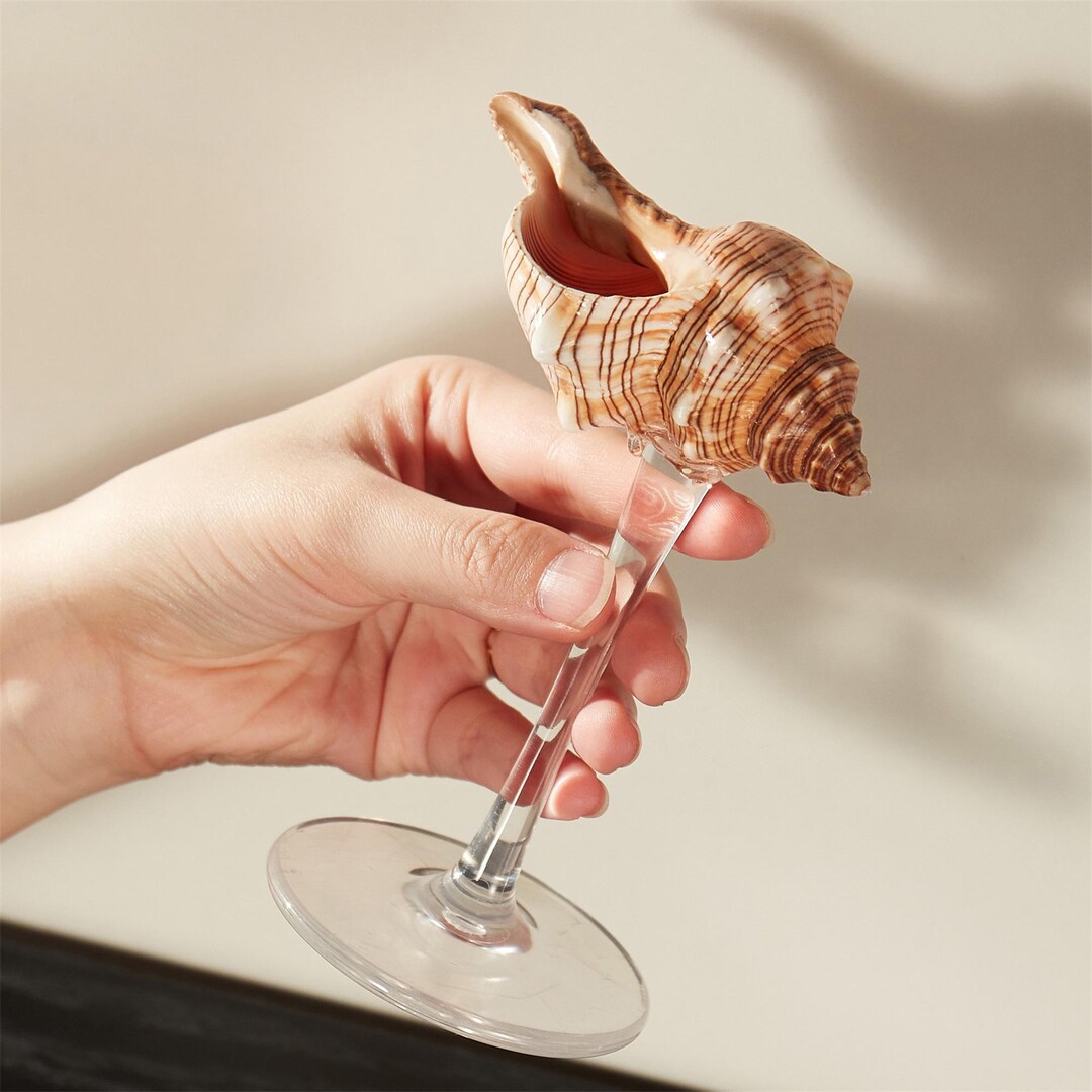 Natural Seashell Martini Glasses, Shell Wine Glasses, Beach Wedding ...