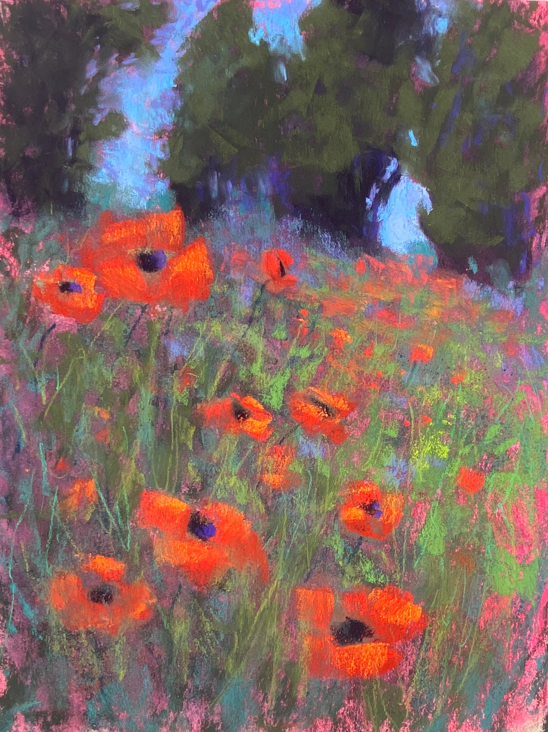 Original Pastel Painting / Healing Poppies I / 9 X 12 / Susan Jenkins ...