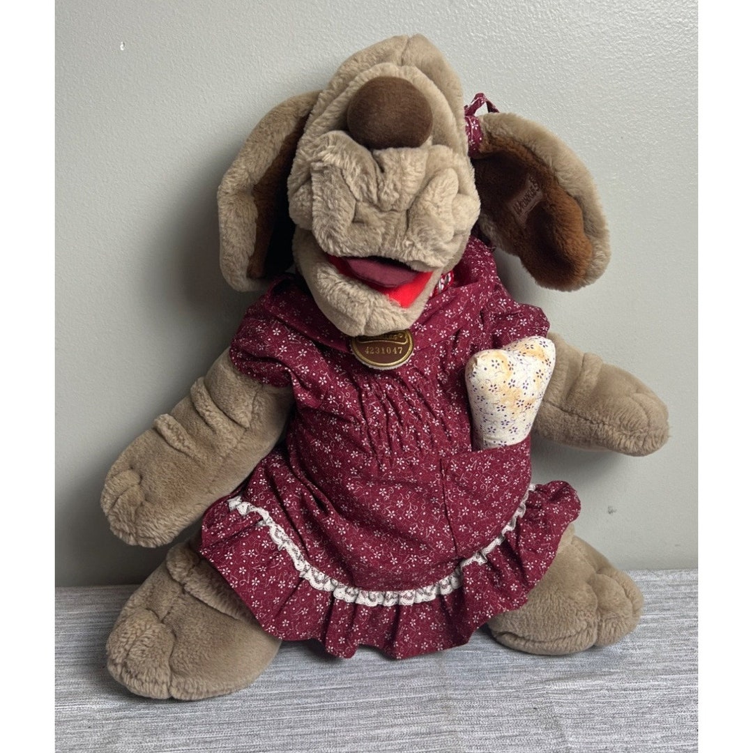 Vintage Wrinkles Plush Dog Hand Puppet & Bone Ganz 1981 27" - Etsy