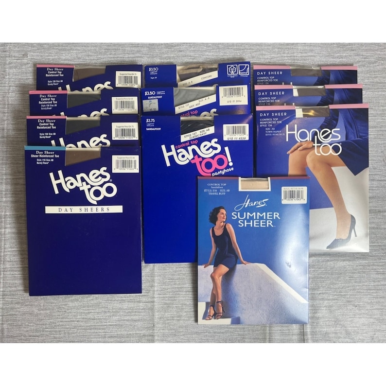 Vintage Pantyhose Hanes Too Lot of 11 Control Top Summer Sheer AB - Etsy