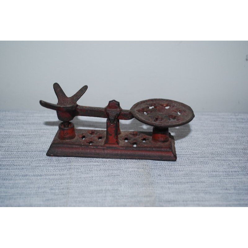 Antique Cast Iron Miniature Scale Balance Original Red Paint & Iron - Etsy