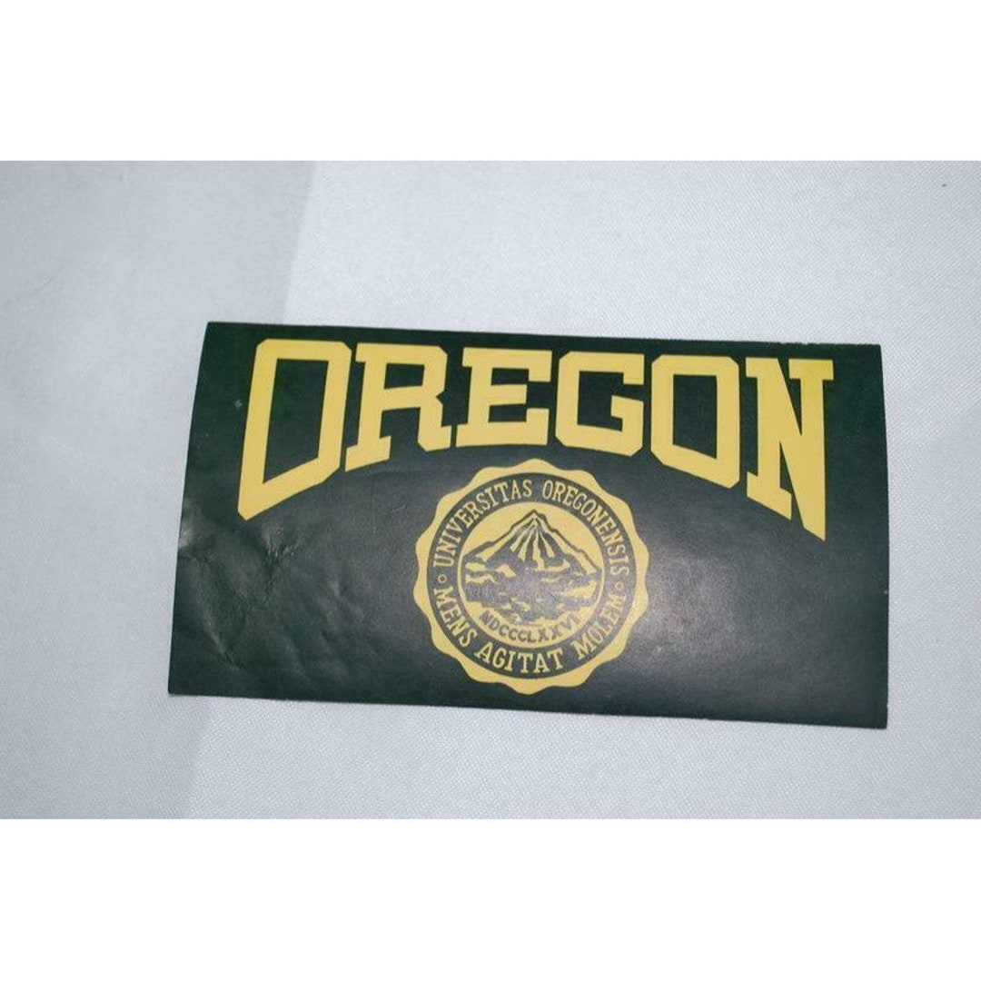 Vintage University of Oregon Paper Decal Steamer Pennant Sticker 40s ...
