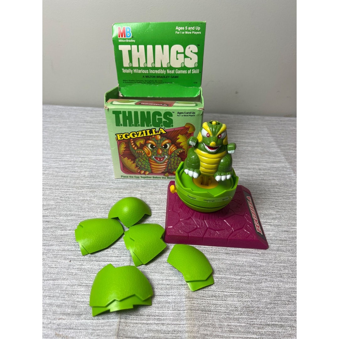 Vintage T.H.I.N.G.S. Things EGGZILLA Milton Bradley Games of Skill Egg ...