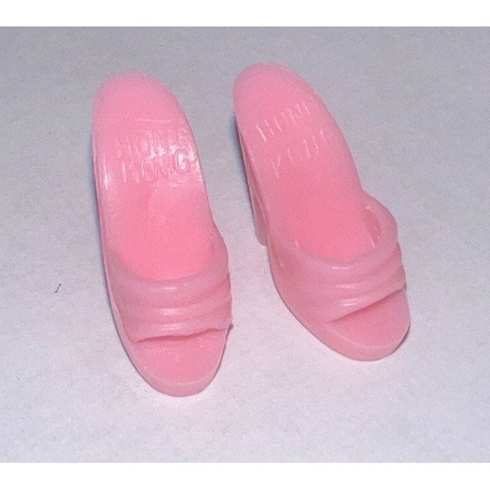 Vintage Barbie or Clone Pink Shoes High Heels Sandals Hong Kong - Etsy