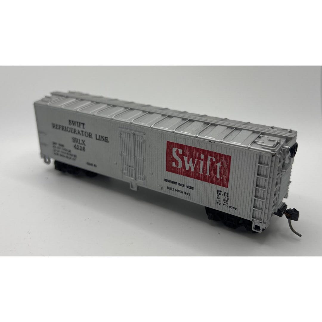 Vintage HO Scale SWIFT Refrigerator Line 40' Reefer Car SRLX 4226 Tyco ...