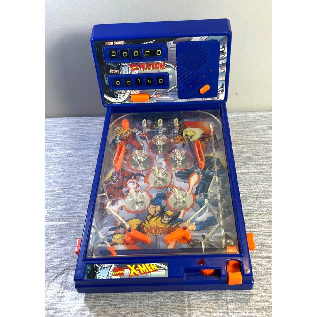 X-men Wolverine Electronic Talking Pinball Game Machine Toybiz Vintage ...
