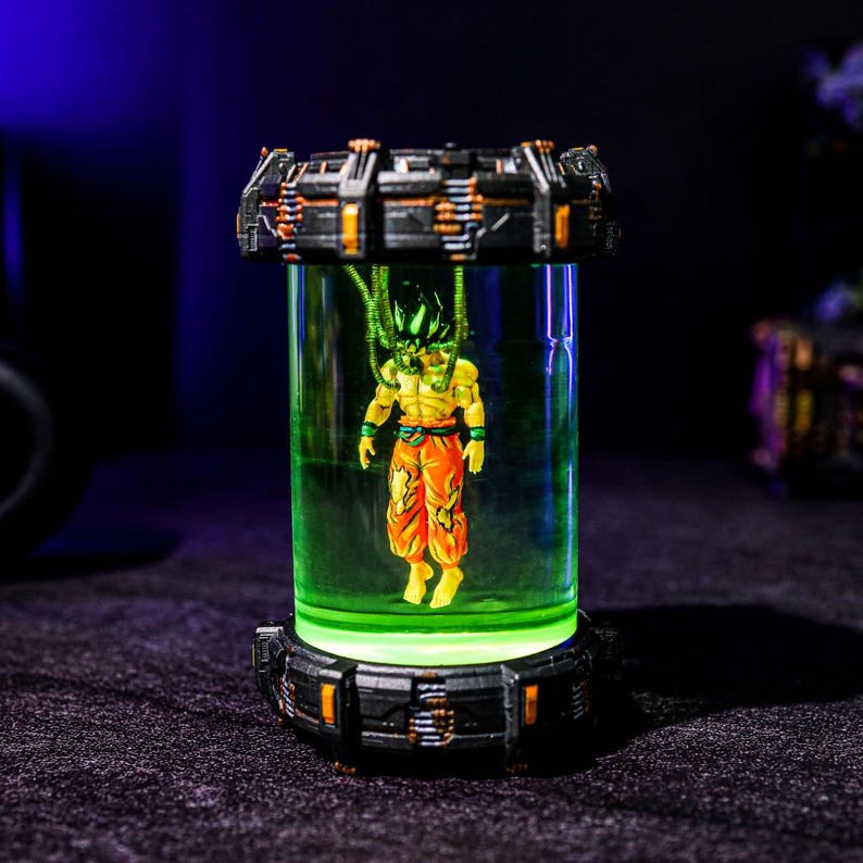 Dragon Ball Goku Healing Chamber Lamp, DBZ Anime Resin Art Night Light ...