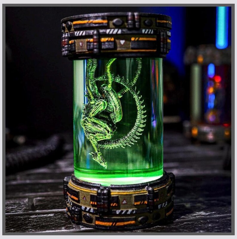 Alien Epoxy Lamp Space Monster Resin Lamp Galaxy Terrarium Personalized ...