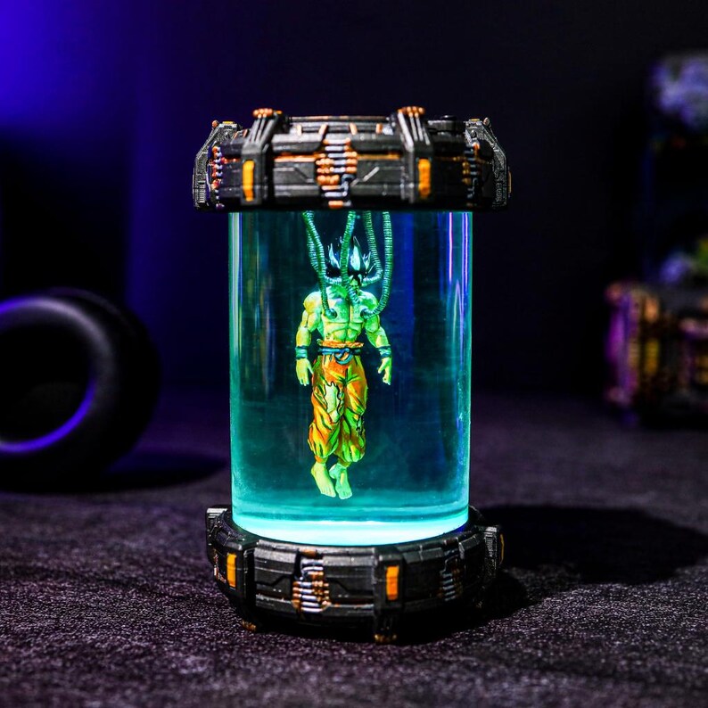 Dragon Ball Goku Healing Chamber Lamp, DBZ Anime Resin Art Night Light ...