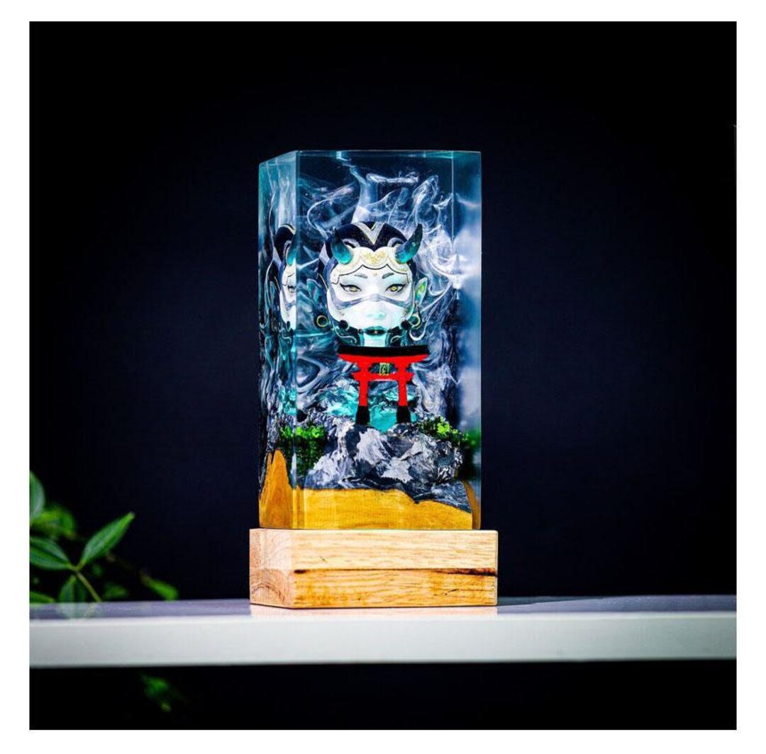 ONI MASK and Torii Gate Night Lamp, Japanese Lamp Torii Gate Lamp ...