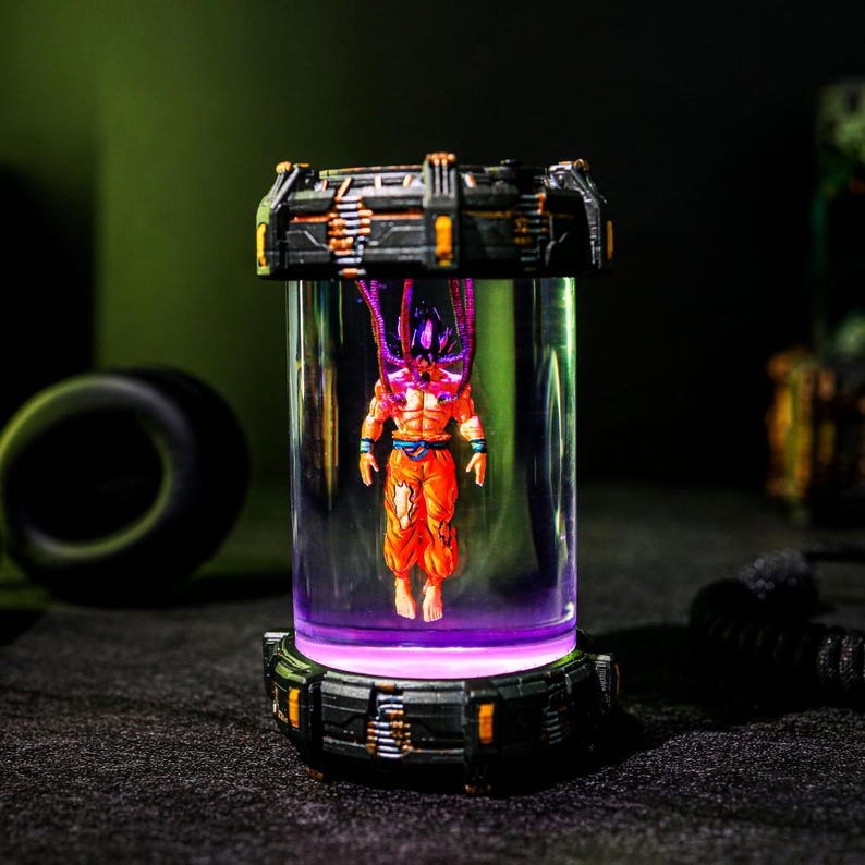 Dragon Ball Goku Healing Chamber Lamp, DBZ Anime Resin Art Night Light ...