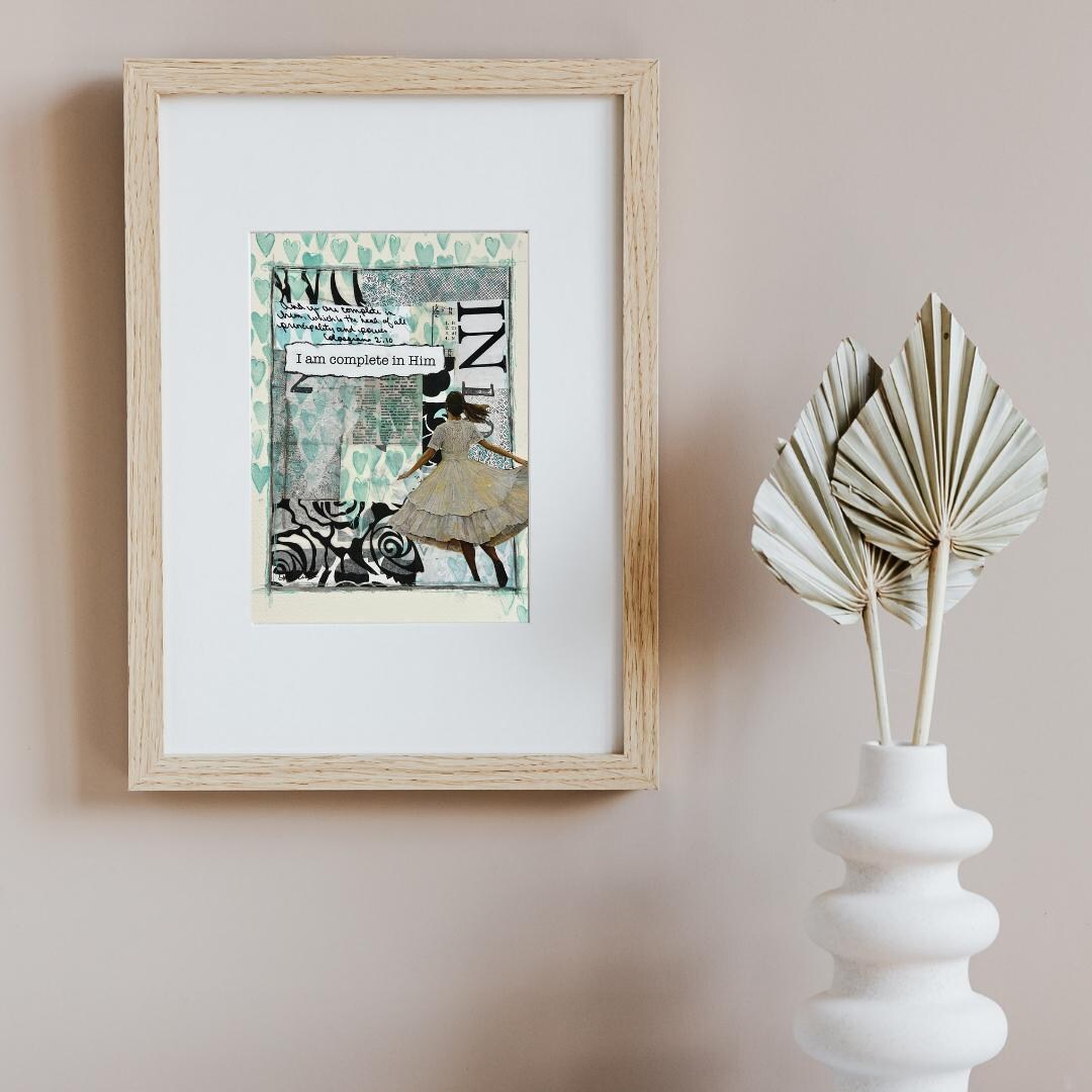 Christian Collage Art Print: "i Am Complete in Him" (digital Download ...