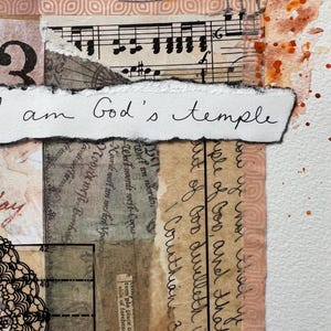 Original Mixed Media Portrait Bible Scripture Collage - "i Am God's ...