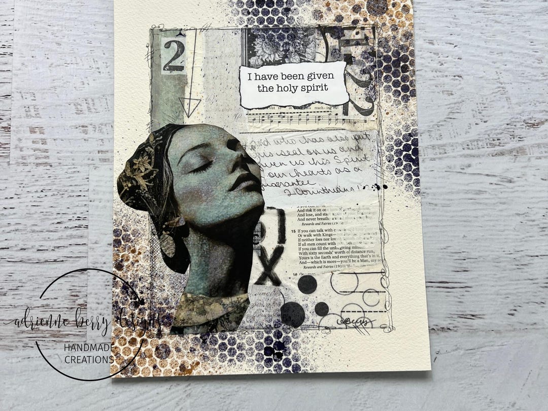 Holy Spirit Mixed Media Collage Art: Christian Spiritual Decor - Etsy