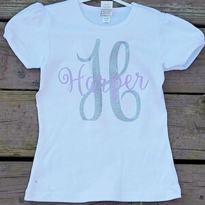 Personalized Girls Shirt, Kids Monogram Tee, Monogram Girls Shirt ...
