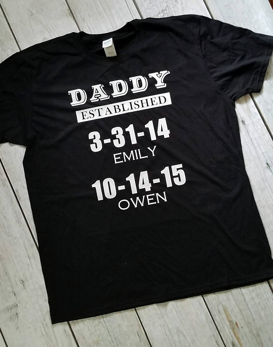 Personalized Dad Shirt Custom Dad Tee Fathers Day Shirt | Etsy