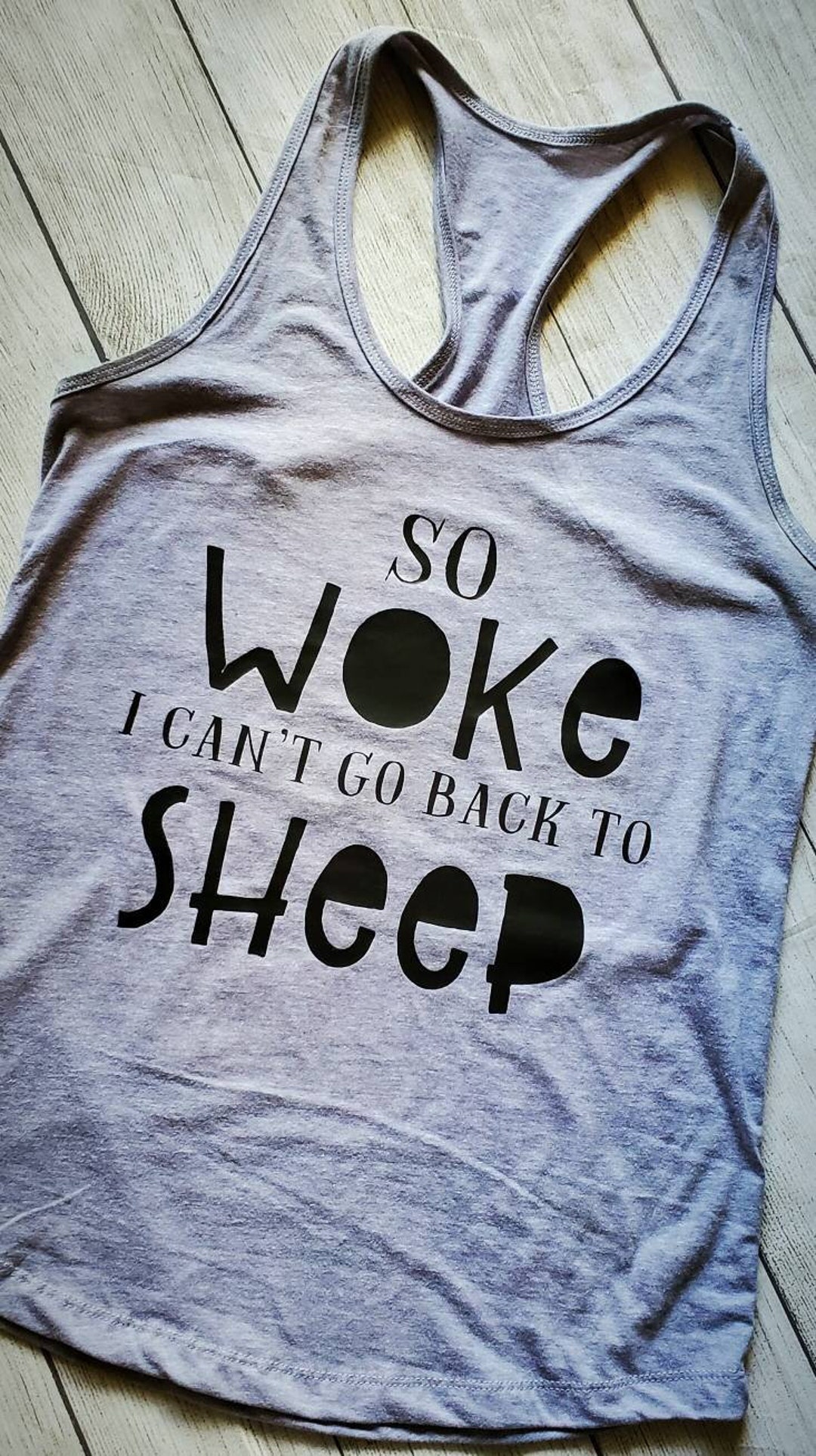 So Woke I Cant Go Back to Sheep Tank Top - Etsy Singapore
