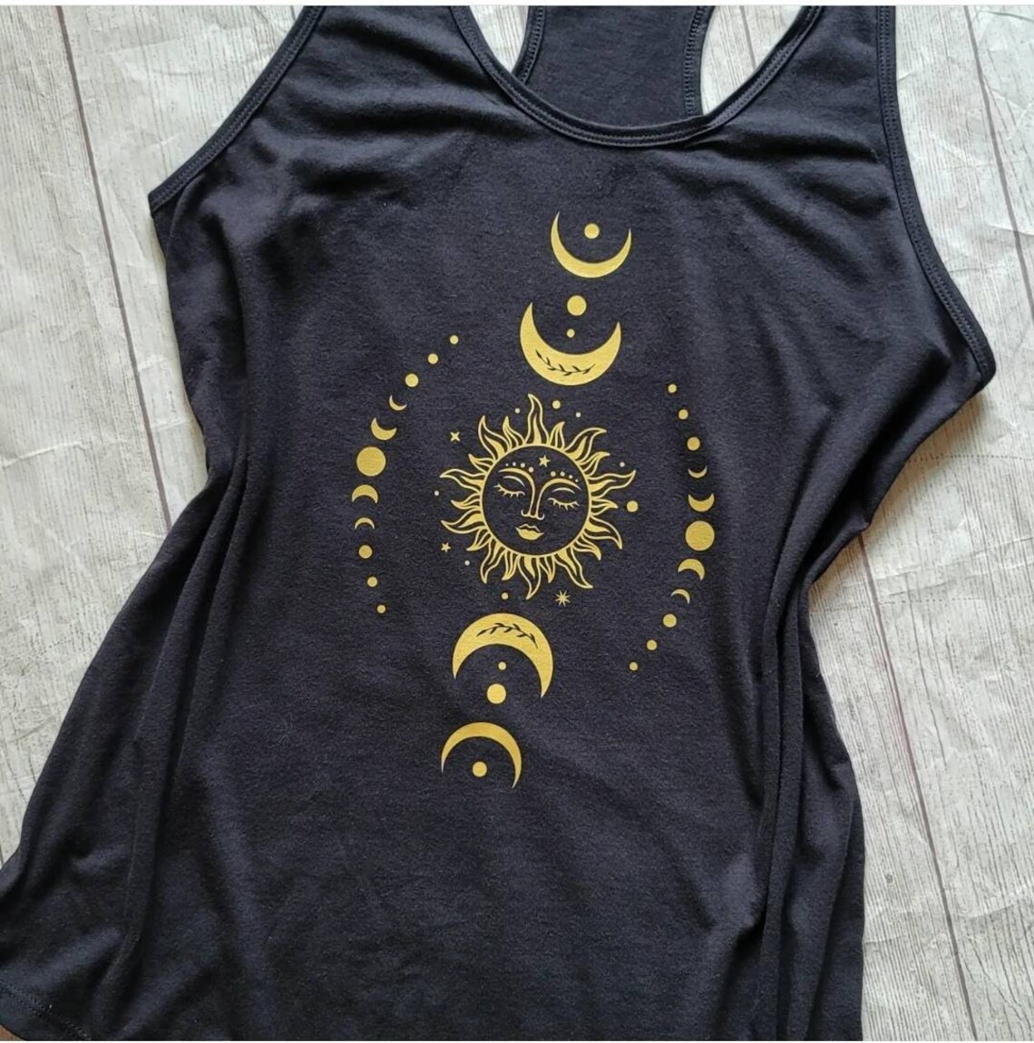 Celestial Tank Top, Moon and Sun Tank, Moon Phase Tank, Lunar Phase ...