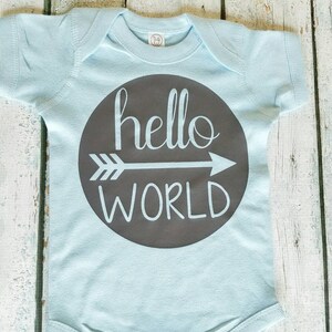 Hello World Shirt / Newborn Outfit / Baby Shirt / Baby Outfit / Take Me ...