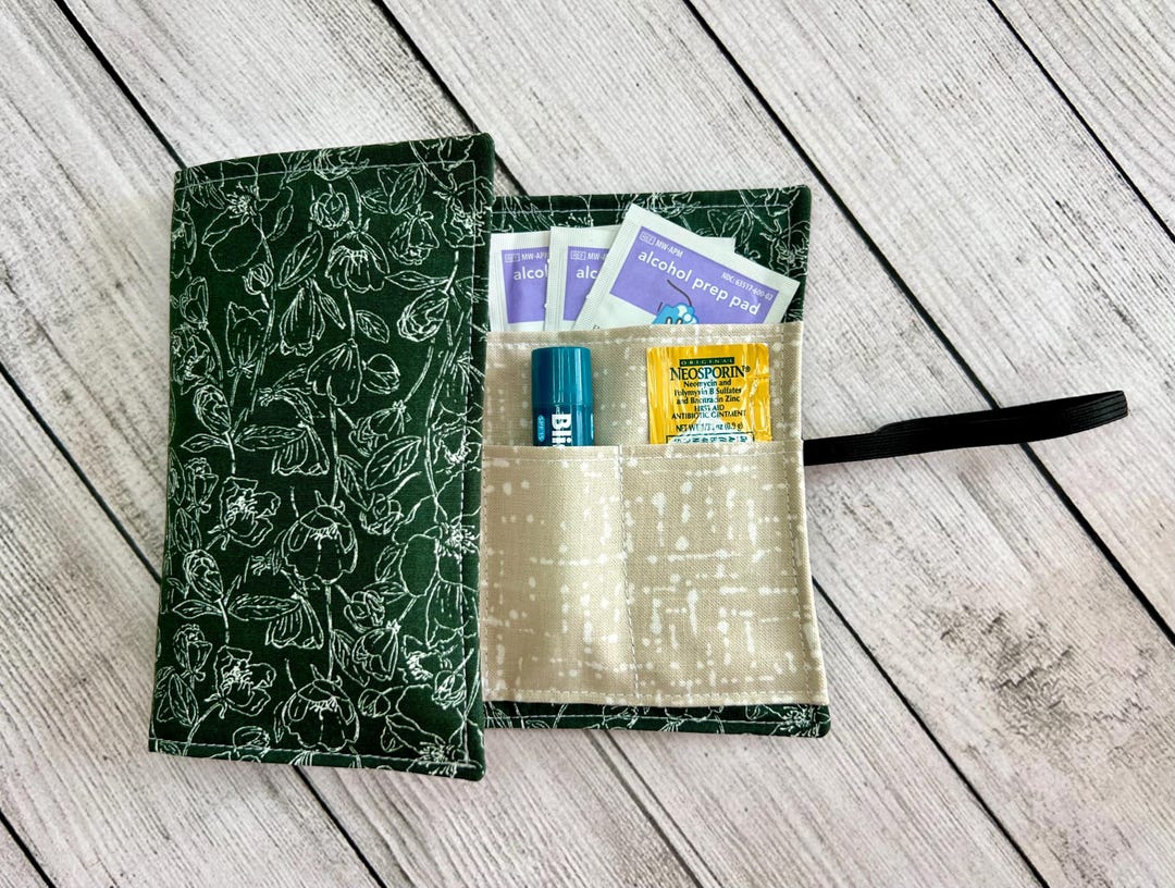Boho Flower First Aid Fabric Travel Kit, Fabric Travel Roll, First Aid ...