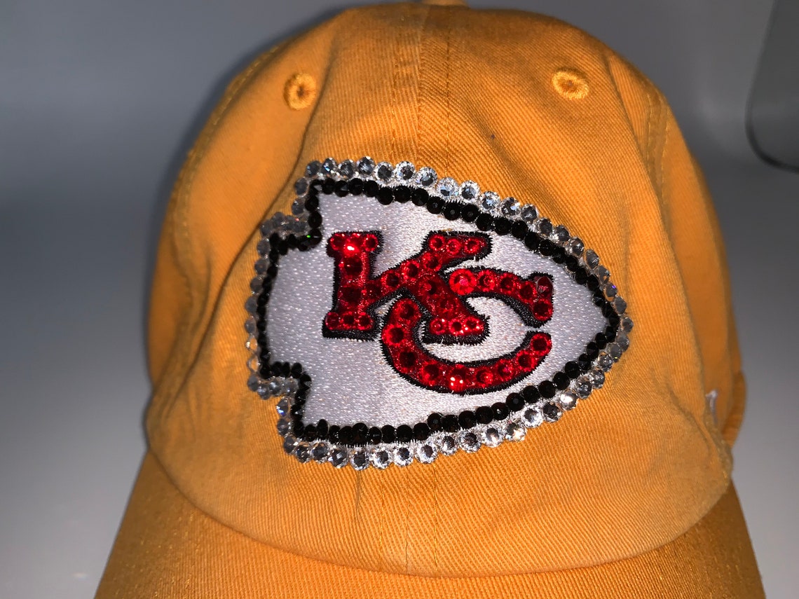 Swarovski Crystal Bling Kansas City Chiefs Adjustable Hat - Etsy