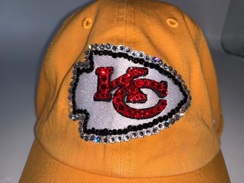Swarovski Crystal Bling Kansas City Chiefs Adjustable Hat - Etsy