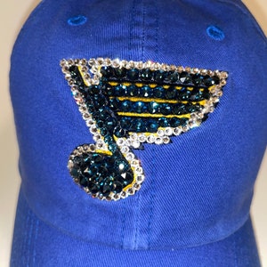 Swarovski Crystal Bling St. Louis Blues Adjustable Hat - Etsy