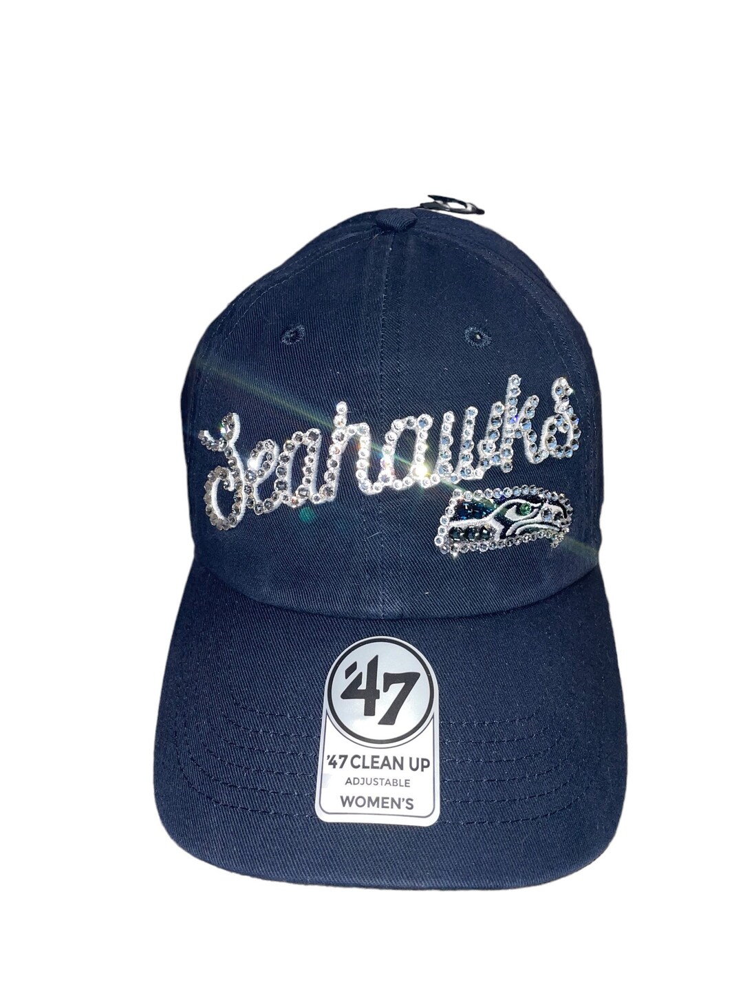 Swarovski Crystal Bling Seattle Seahawks Adjustable Hat - Etsy