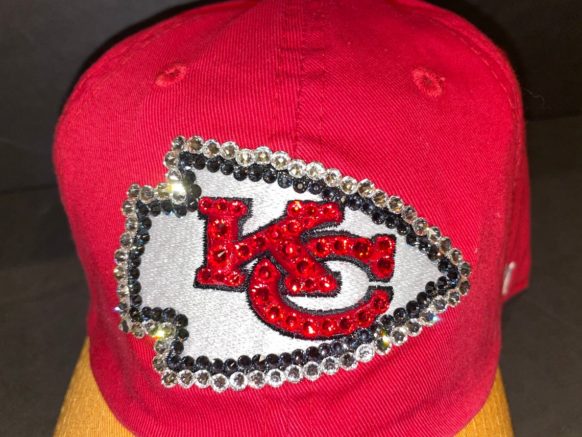 Swarovski Crystal Bling Kansas City Chiefs Adjustable Hat - Etsy
