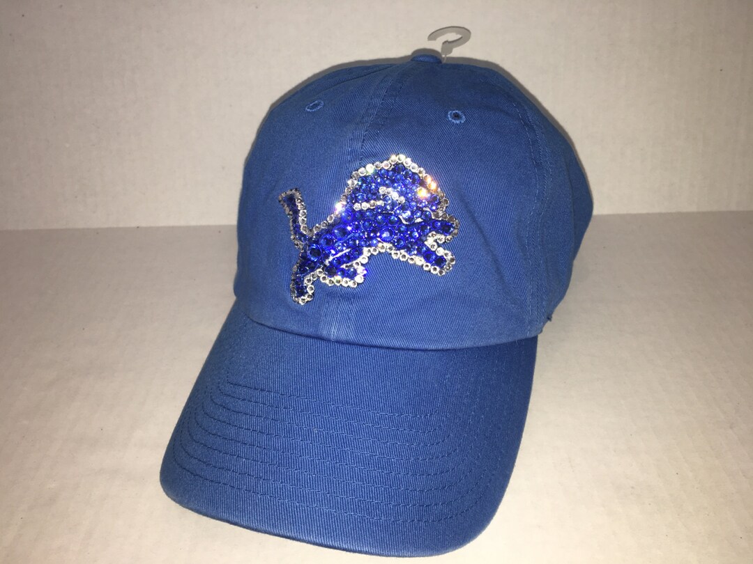 Swarovski Crystal Bling Detroit Lions Adjustable Hat - Etsy