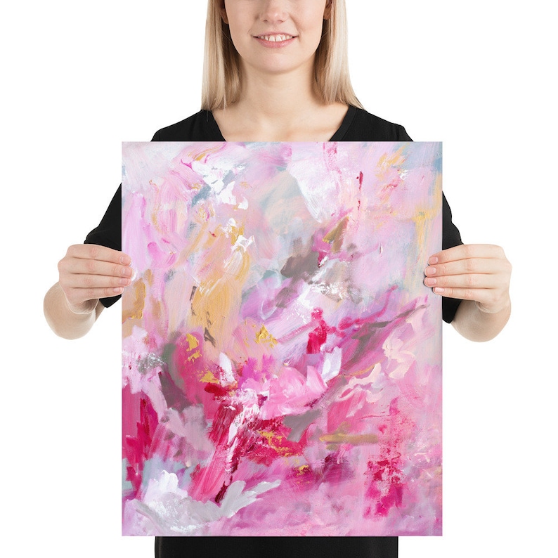 Abstract Art Print Pink Wall Art Abstract Painting by Katie - Etsy